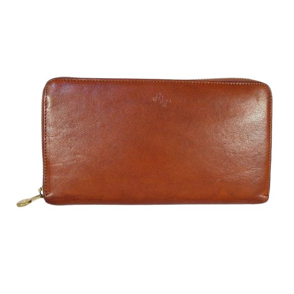 Monsac | Bags | Monsac Original Vintage Mahogany Leather Zip Around ...